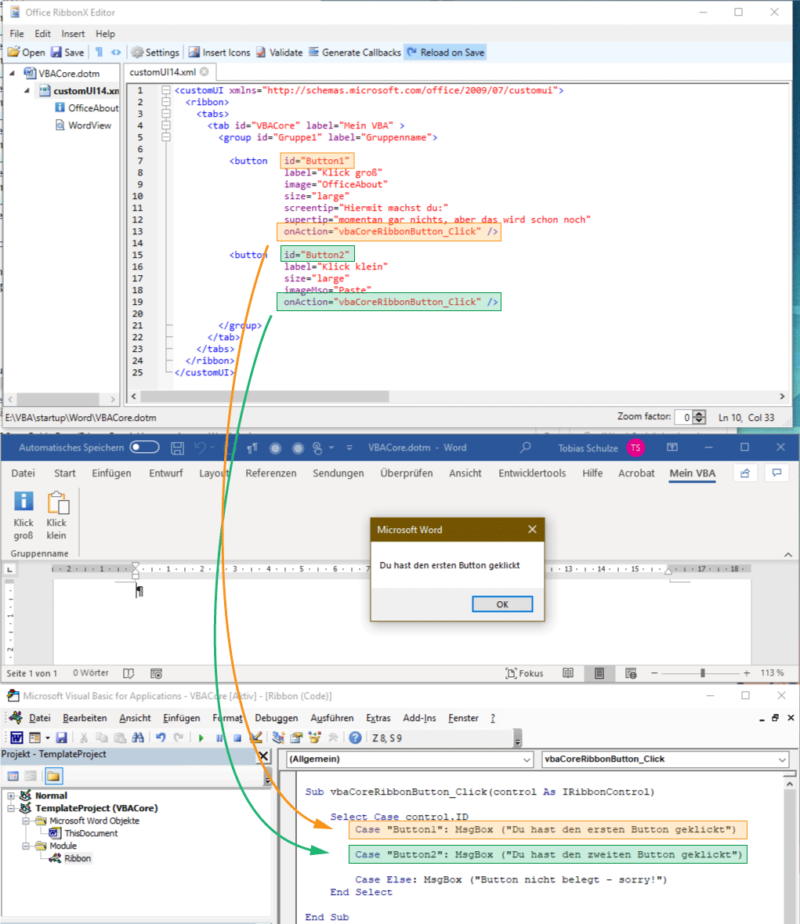 Ribbon für VBA – Button in Action – imaginado
