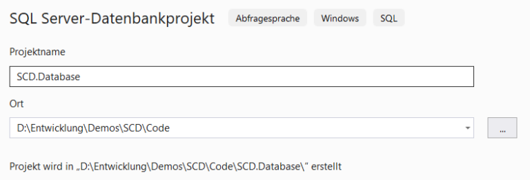 Visual Studio Projekt einrichten und SQL-Datenbank entwerfen – imaginado