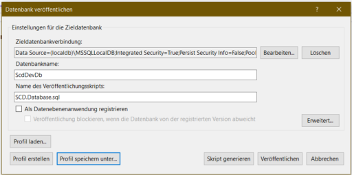 Visual Studio Projekt einrichten und SQL-Datenbank entwerfen – imaginado